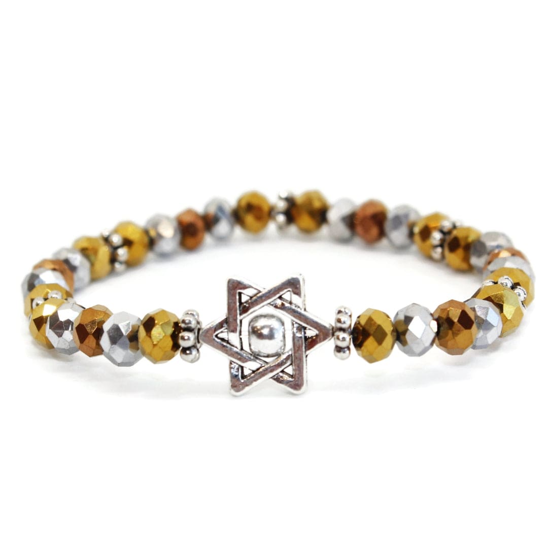 Star of David Stretch Glass Bracelet