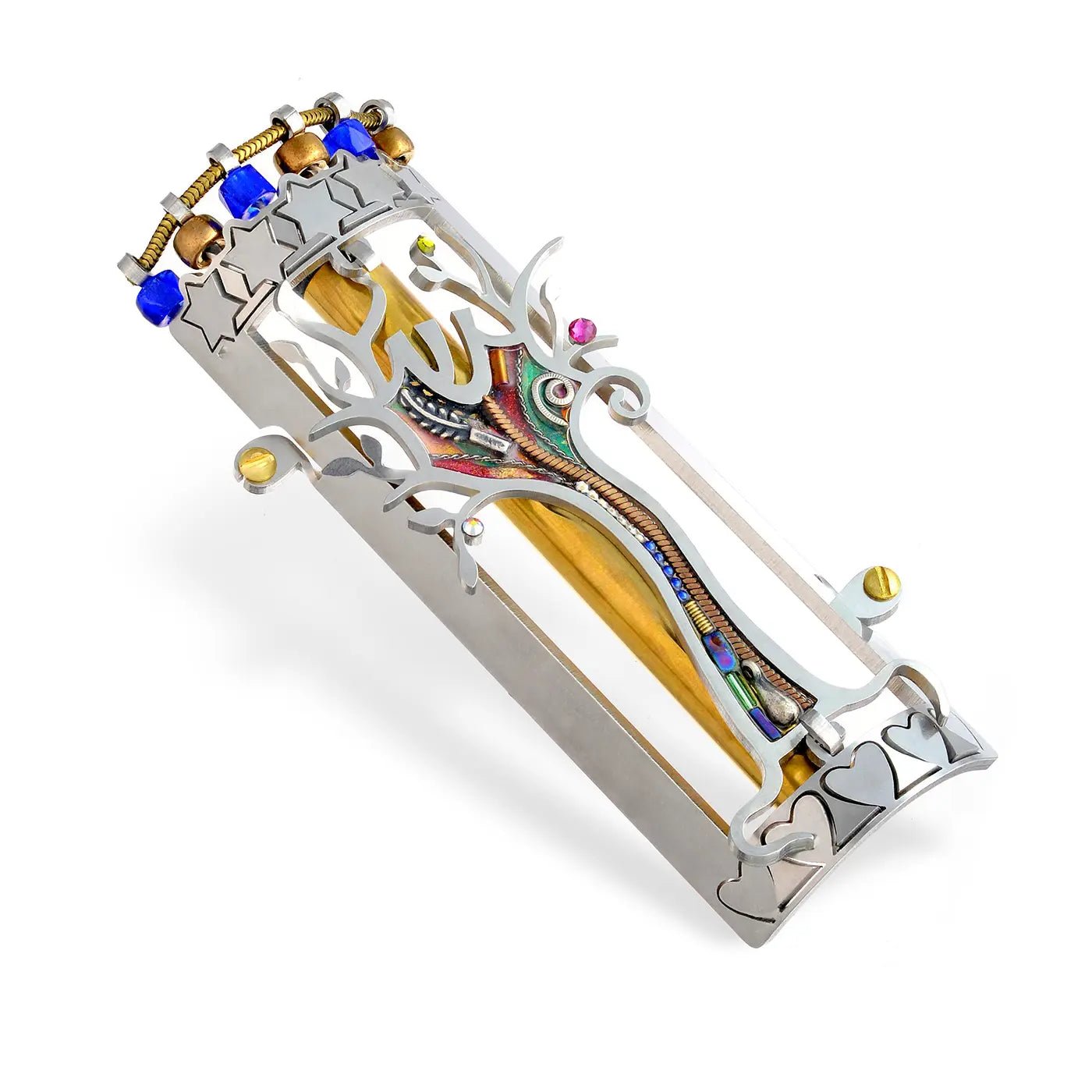 Star of David Generations Tree Mezuzah by Seeka