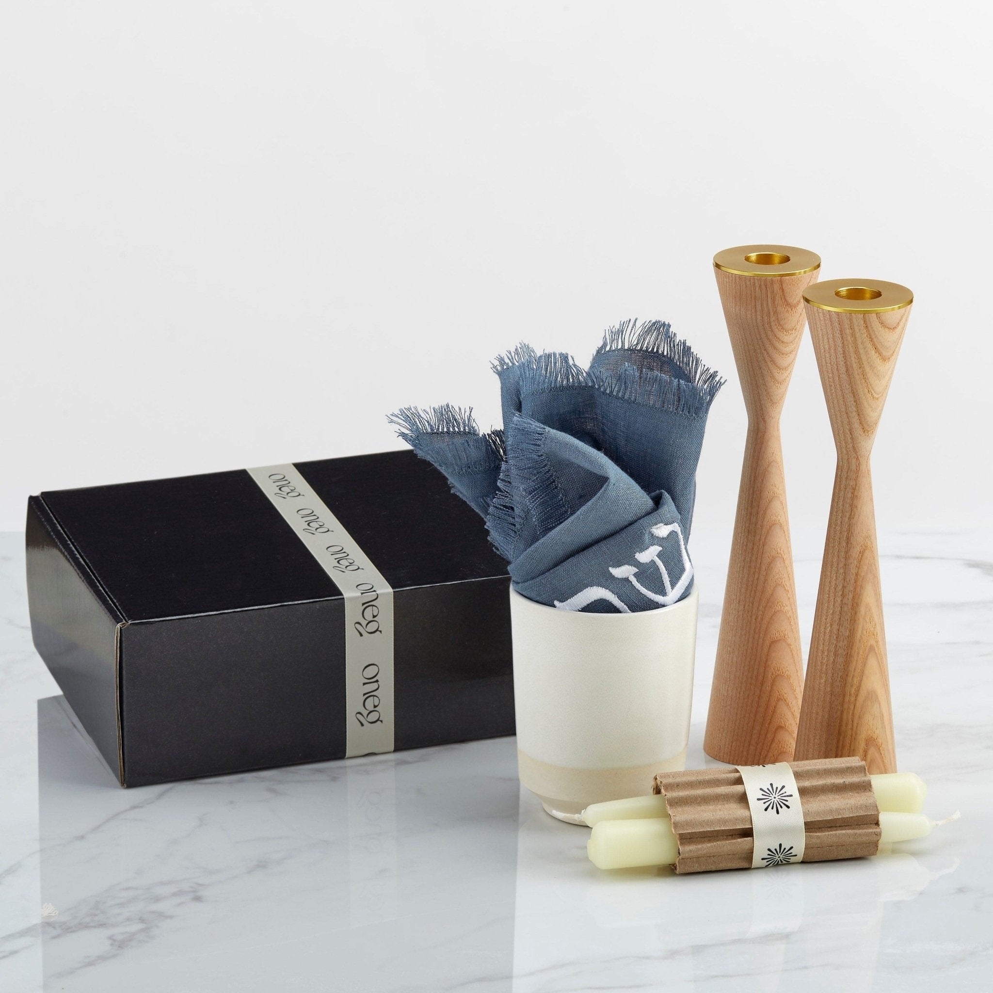 Shabbat Essentials Set - Ash and Blue