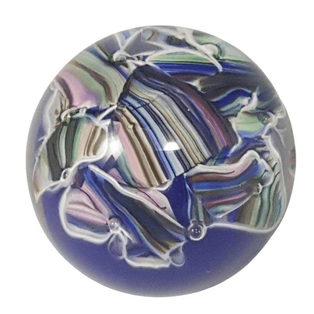 Smash Glass Round Paperweight by Rosetree Glass Studio