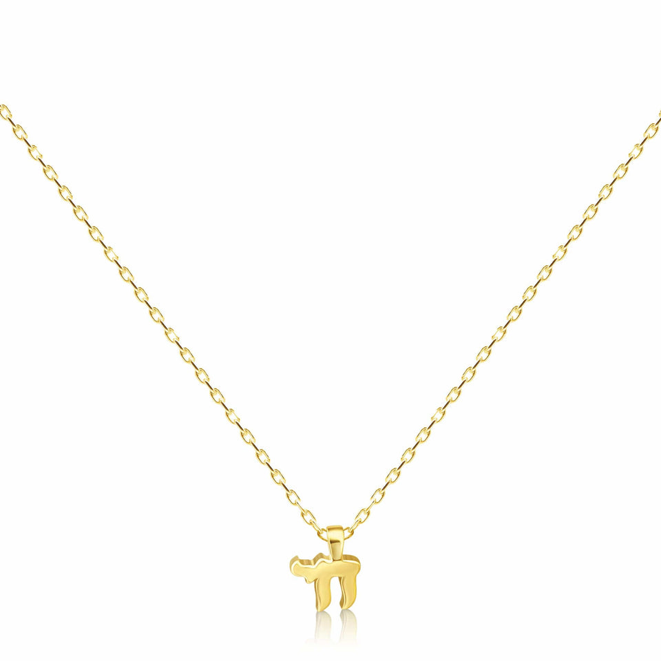 Mini Chai Necklace in 14k Yellow Gold | ModernTribe