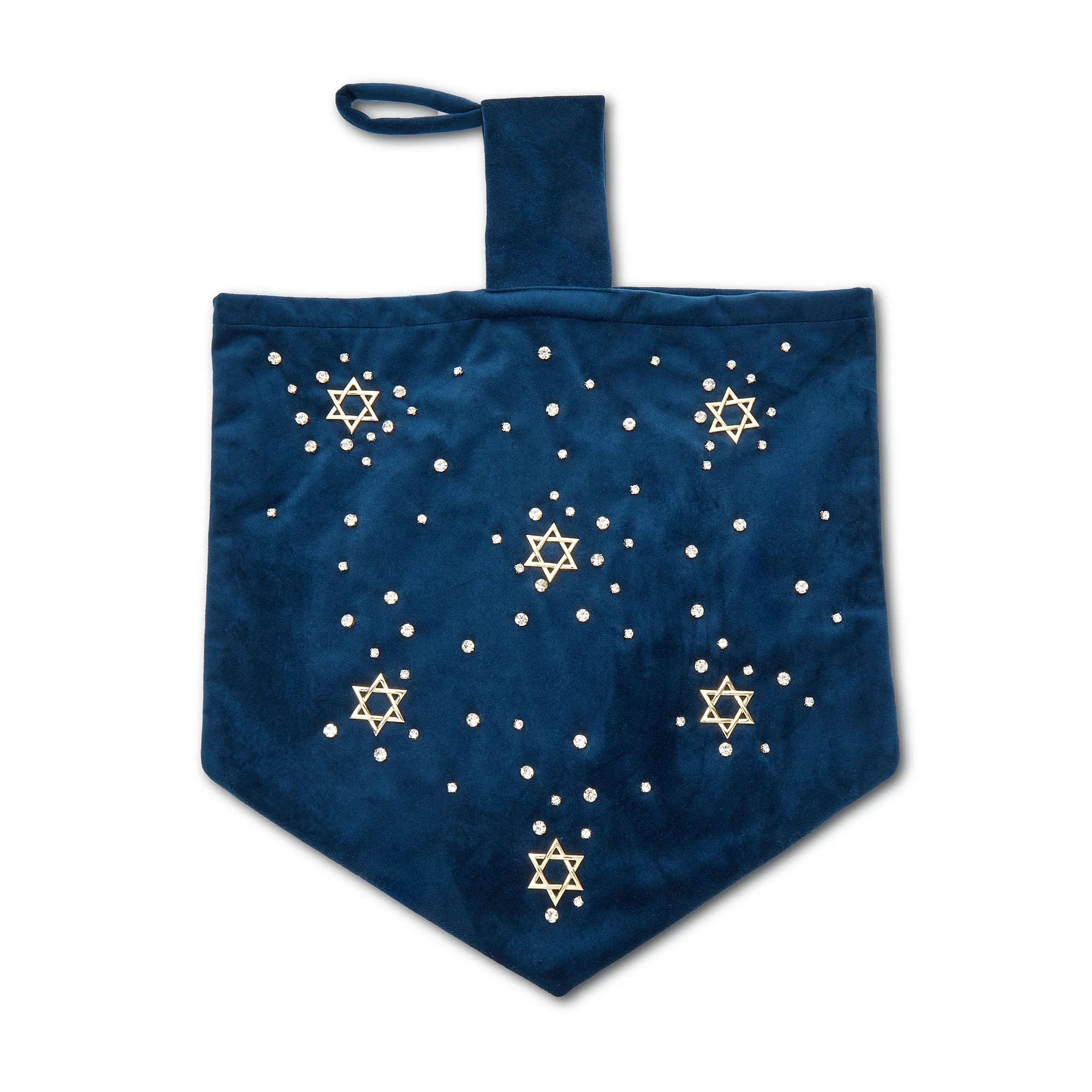 Navy Dreidel Star of David Hanukkah Stocking by Lele Sadoughi