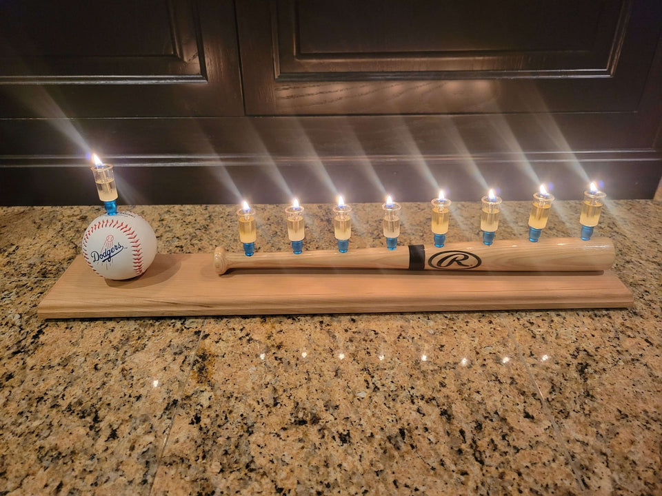 Pro Baseball Bat Menorah