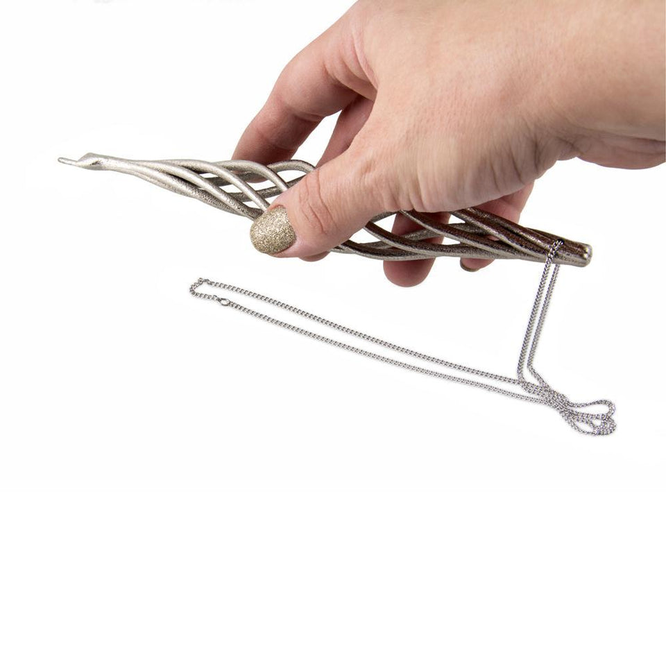 Twisted Caged Yad by Joy Stember - Gold or Nickel