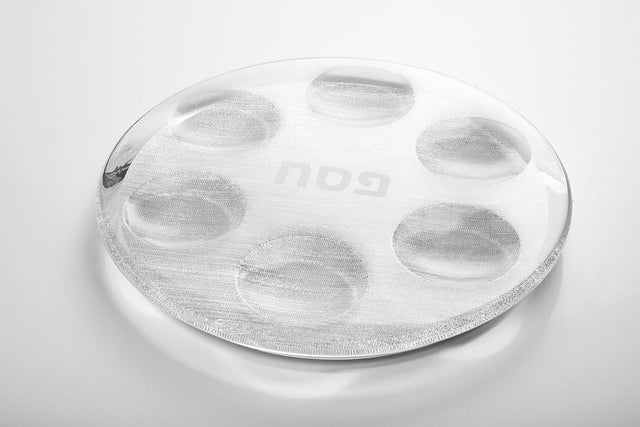 Acrylic Seder Plate - Silver or White