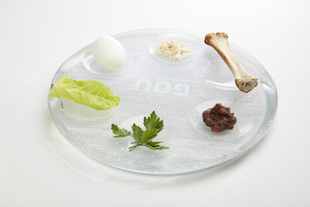 Acrylic Seder Plate - Silver or White