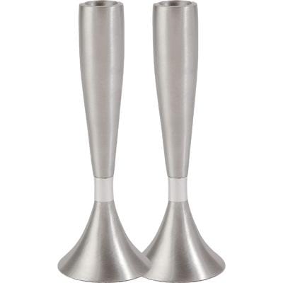 Medium Aluminum Candlesticks by Yair Emanuel - Silver