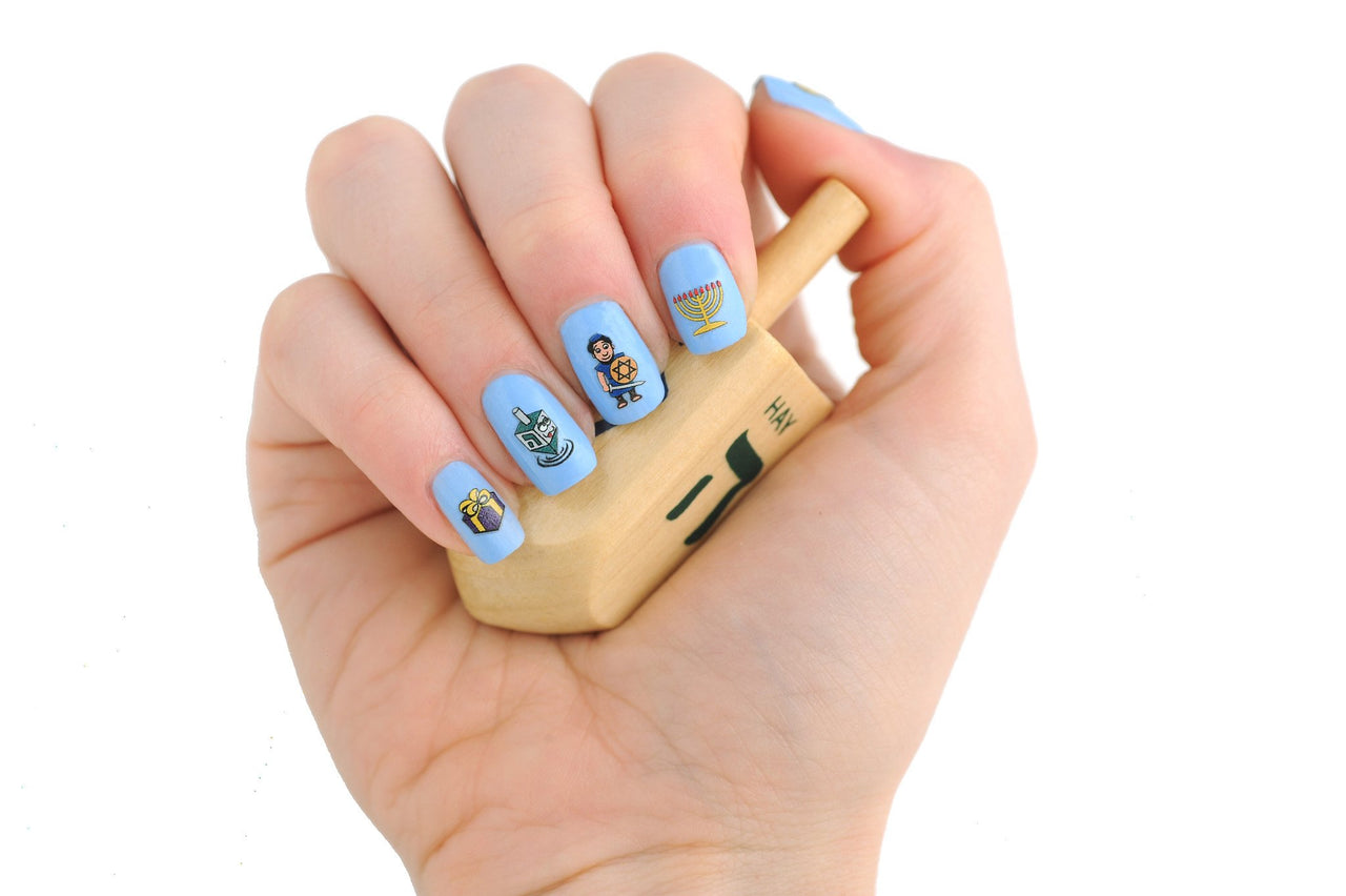 Maccabean Manicures Hanukkah Nail Decals