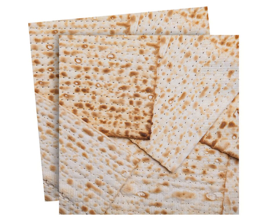 Paper Matzah Printed Napkins - Set of 20