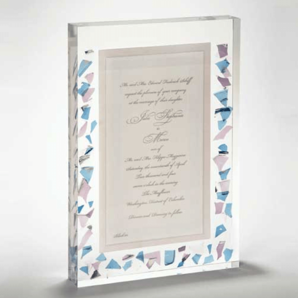 Lucite Wedding Glass Invitation