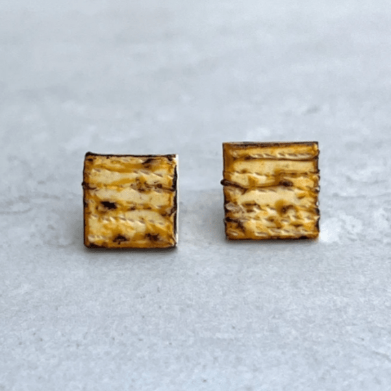 Mini Matzah Earrings