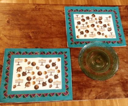Vintage Coin Hanukkah Placemats