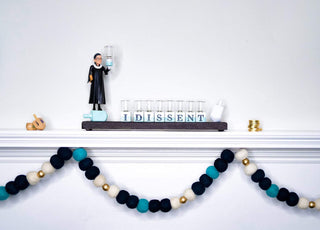 RBG "I Dissent" Ruth Bader Ginsburg Menorah - Candle or Oil