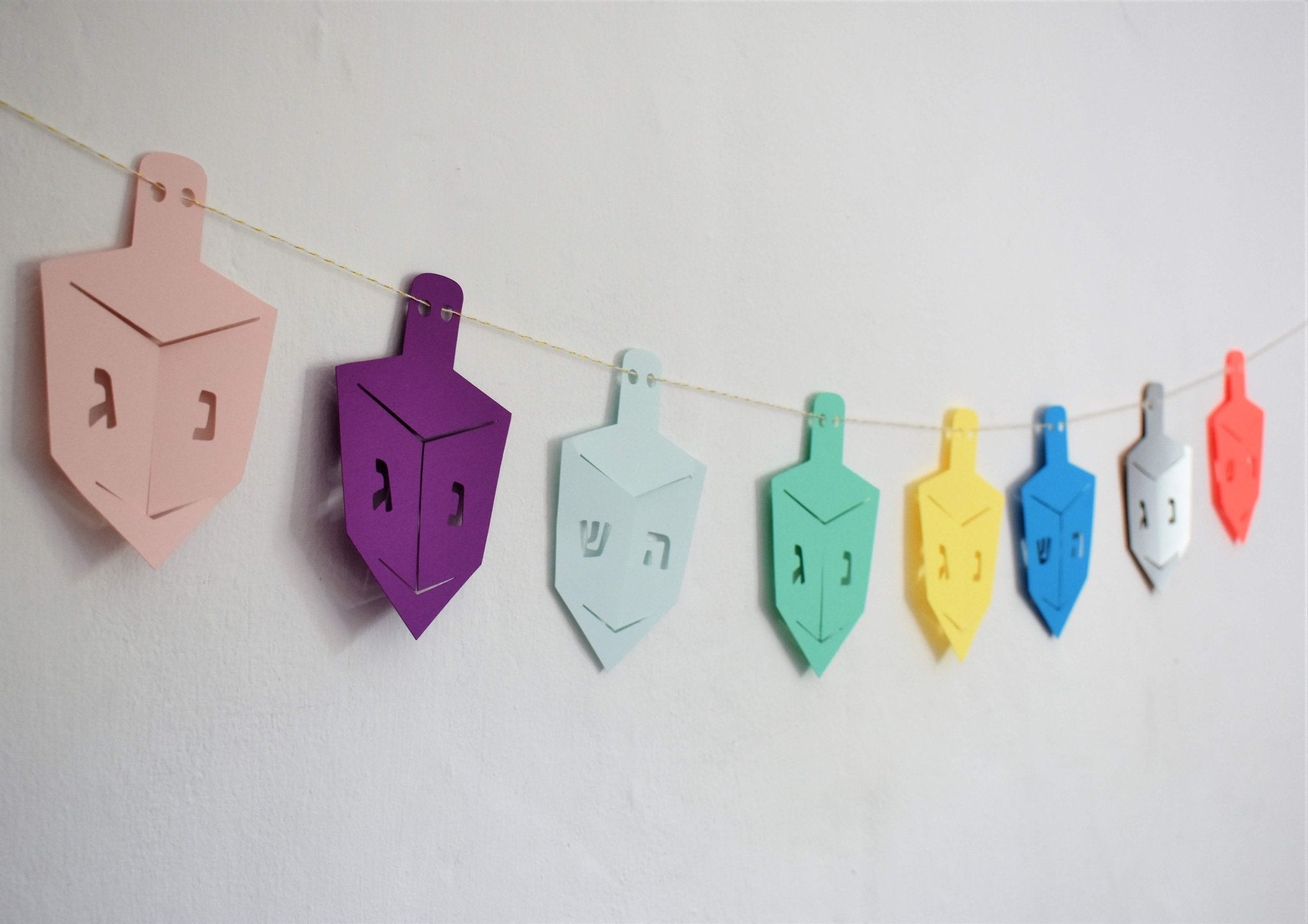 Multicolor Dreidel Garland