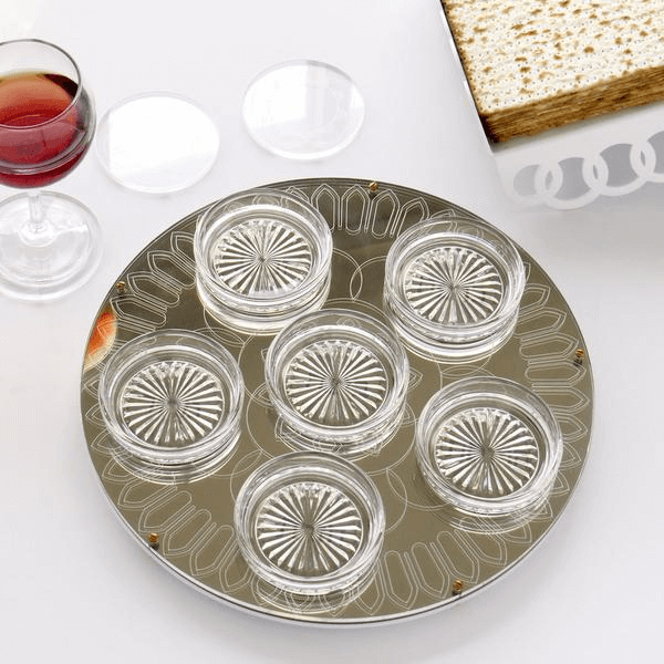 Modern Gold Seder Plate by Studio Armadillo
