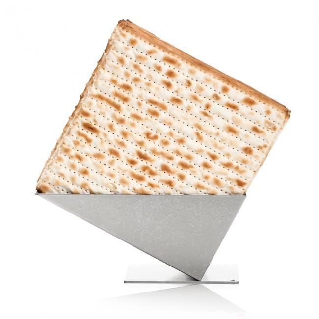 Pyramid Matzah Holder - Silver